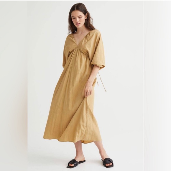 H&M | Dresses | Hm Beige Open Back Dress | Poshmark